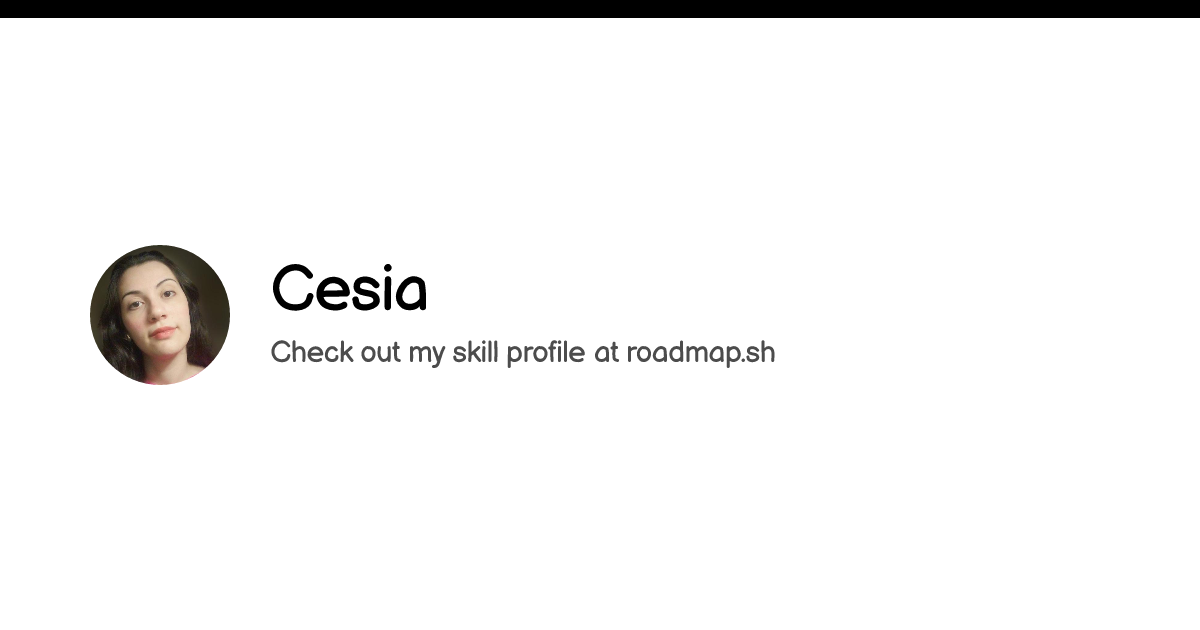 Cesia - Skill Profile at roadmap.sh