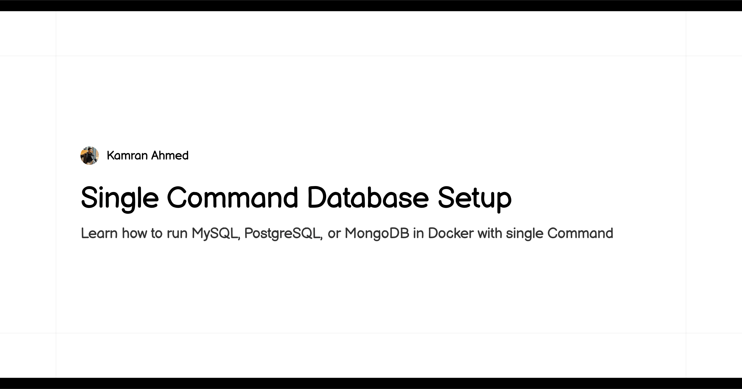 Single Command Database Setup Roadmapsh 0899