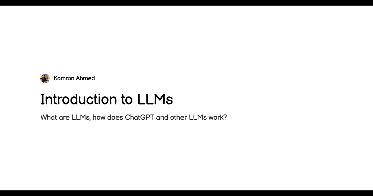 Introduction to LLMs - roadmap.sh Introduction to LLMs - roadmap.sh
