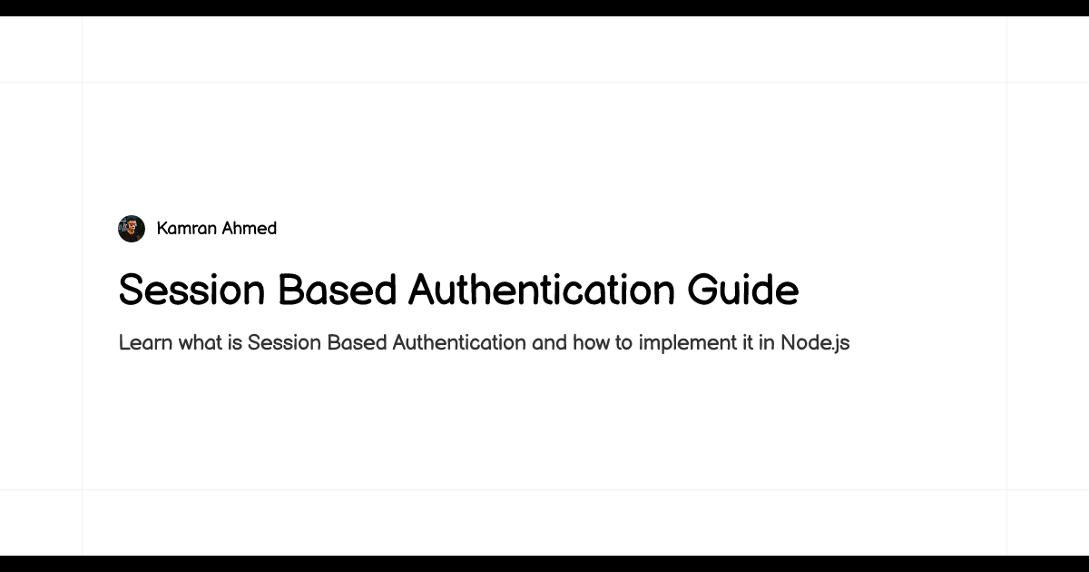 Session Based Authentication - roadmap.sh